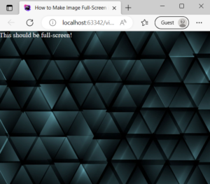 How to Make Image Full-Screen in HTML CSS - ideaspot.tv